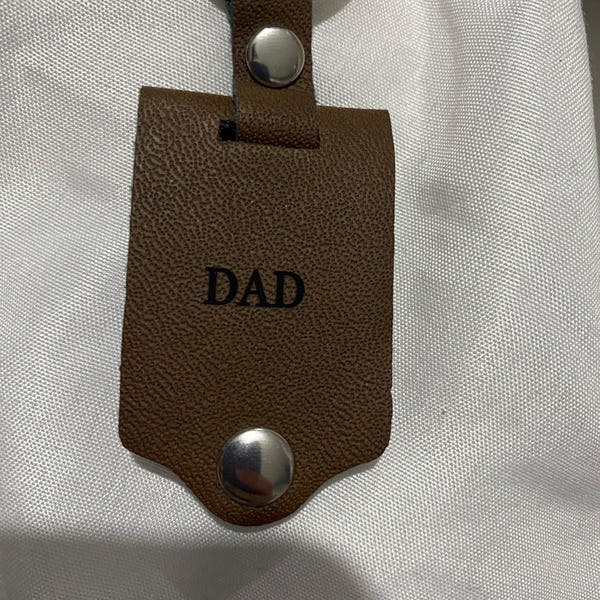 Personalized Mens Leather Keychain With Photo,metal Tag Photo Keychain ...