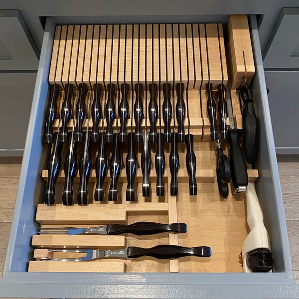 Custom In-drawer Knife Block - Etsy