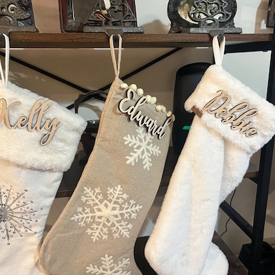 Christmas Stocking Name Tag Signs Kids, Set of 5 Names or More ...