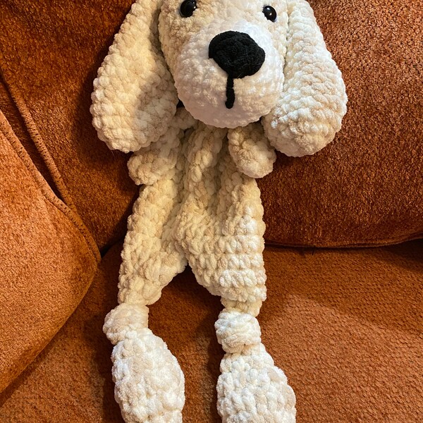 Hunley Hound + Teacup Pup Knotted Lovey — Crochet Dog PATTERN - Etsy