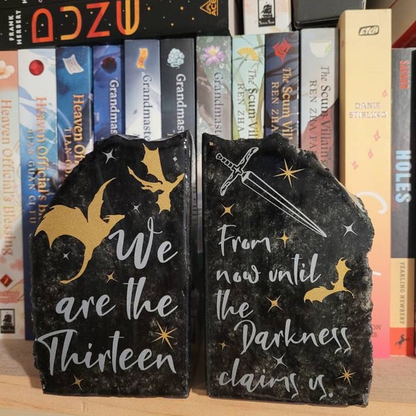 Pre- Order - Obsidian Bookends - Book Quote Bookends - Throne of Glass ...