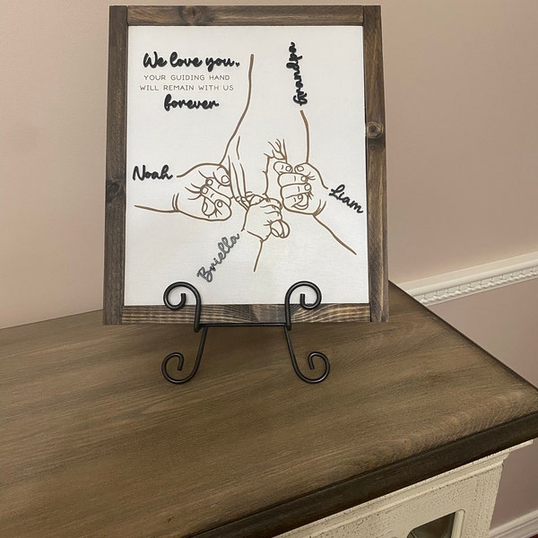 Handprint Sign for Dad, Custom Fathers Day Gift From Kids, Best Dad ...