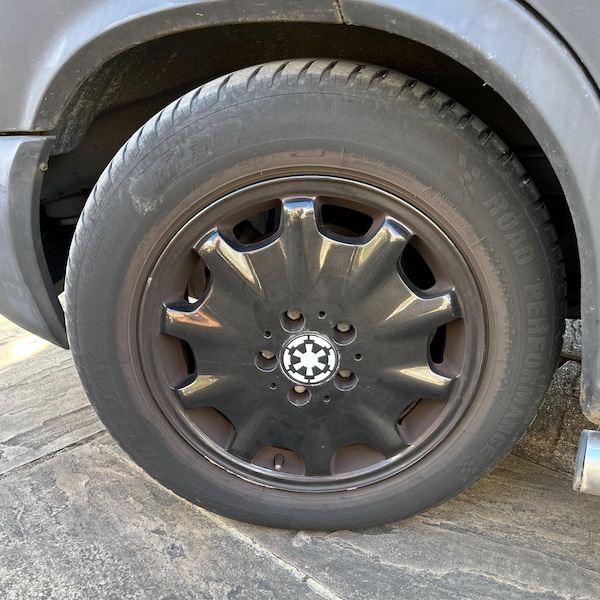Wheels Center Caps + Metal Stickers Custom Car Logo Badge Wheel Trims ...