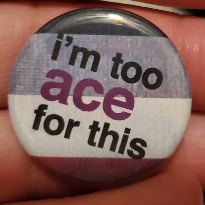 Too Ace for This Ace Pride Button Pin - Etsy