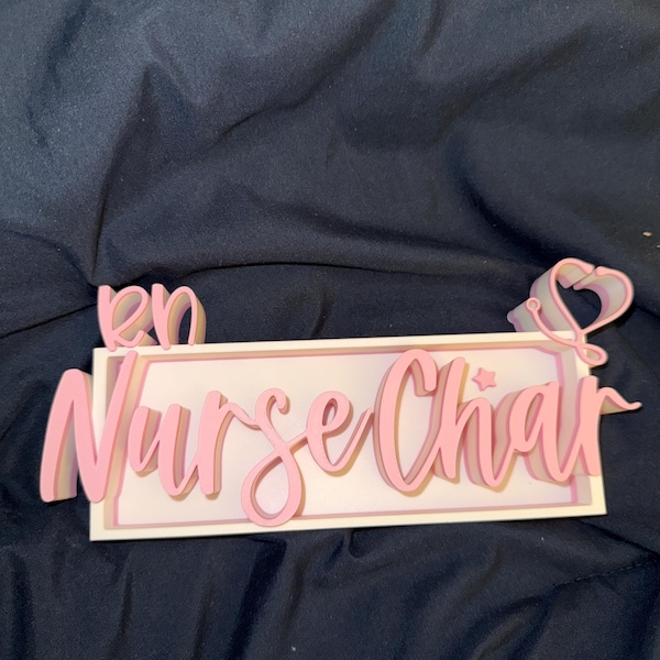 Personalized Desk Name Plate, Nurse Name Sign, RN Name Plate, Medical ...