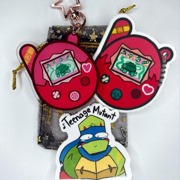 Turtle Virtual Pets / / 2.5 Inch Keychain - Etsy