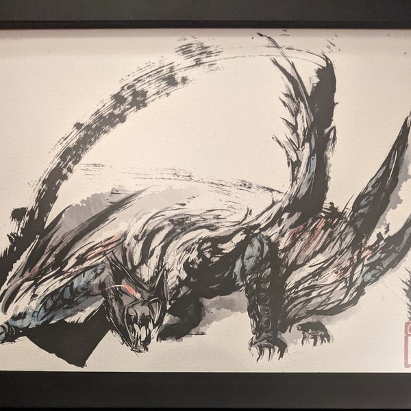 Fanart Print - Monster Hunter Nargacuga Fan Art - Etsy UK