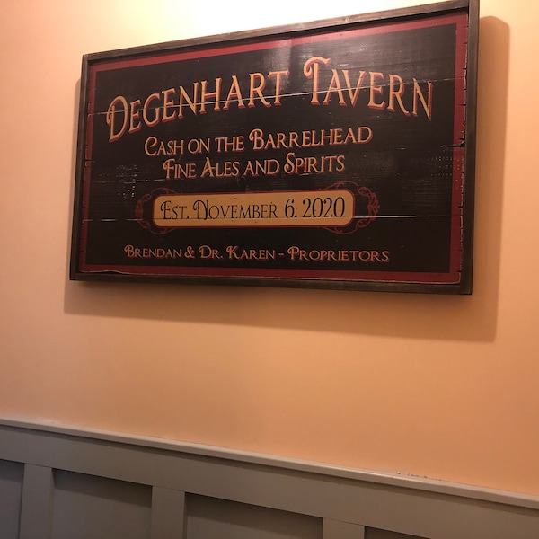 Custom Distressed Irish Pub Proprietor Sign - Rustic Hand Made Vintage ...