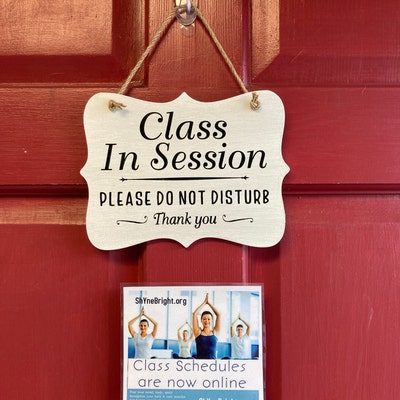 Class in Session Sign Do Not Disturb Sign Front Door Sign - Etsy