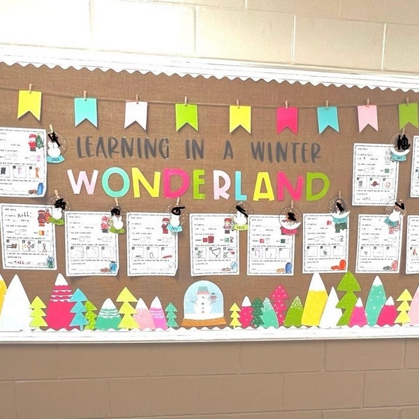 Winter Snow Globe Bulletin Board or Door Decor, Easy Seasonal Classroom ...