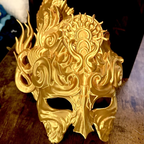 STL Golden Dread Trove Mask 3D Print File Bookish Fan Art Cosplay Witch ...