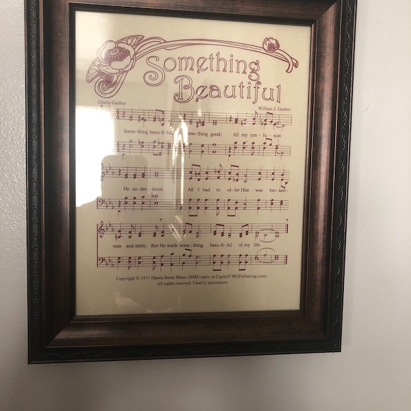 SOMETHING BEAUTIFUL - Christian Home & Office Decor- Hymn Wall Art ...