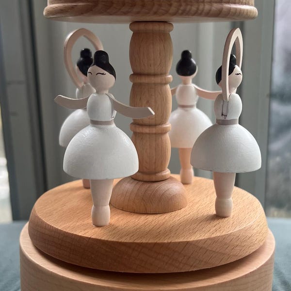 Personalized Music Carousel Box for Girl First Birthday Gift Musical ...