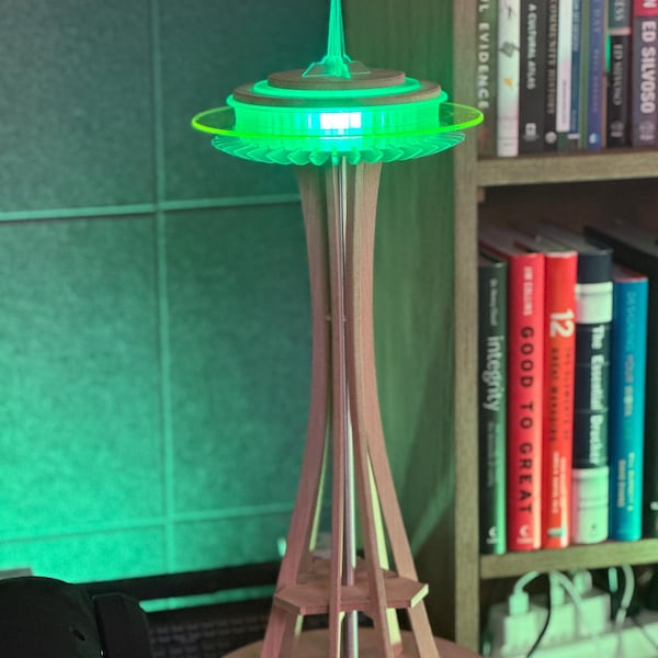 LED Lamp Inspired by the Space Needle: Modern Seattle Night Light ...