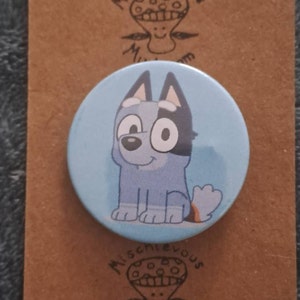 Bluey Inspired Bingo Bandit Chilli Buddy Chloe Lucky Pin Badges Button ...
