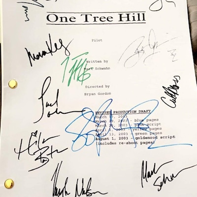 One Tree Hill Signed Script Chad Michael Murray, James Lafferty, Sophia ...