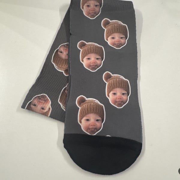 Custom Face Socks, Personalized Photo Socks, Picture Socks, Face on ...