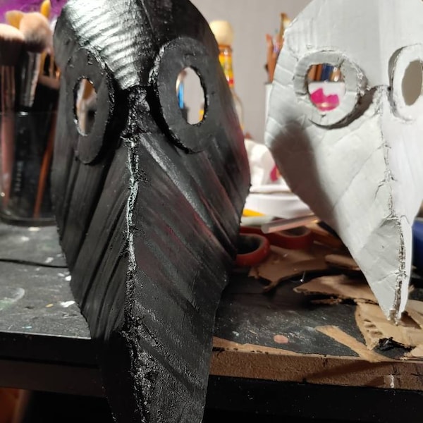 DIY Plague Doctor Mask Eva Foam Helmet Pattern Blueprint Template Pdf ...