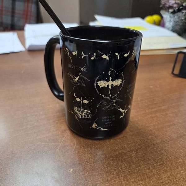 Fourth Wing Mug Bookish Dragon Mug Romantasy Mug for Xaden Riorson Fans ...