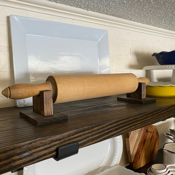 Wood Rolling Pin Stand for Rae Dunn. Farmhouse Riser, Rolling Pin ...