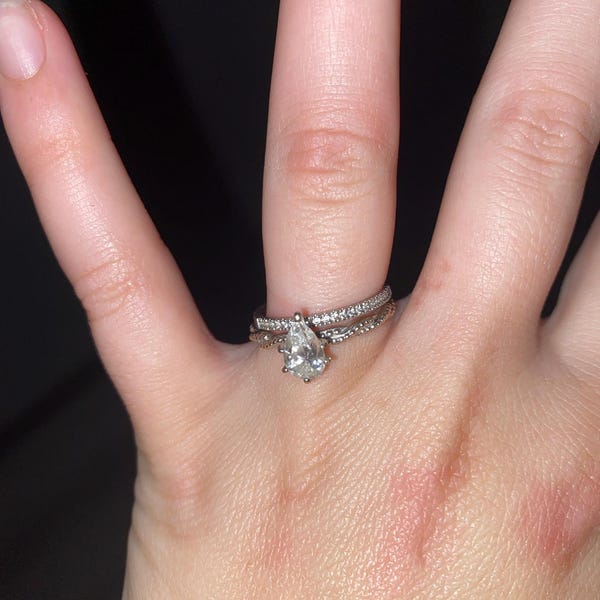 Micro Pave Eternity Diamond Wedding Ring, 1.3 MM Half Eternity Band ...
