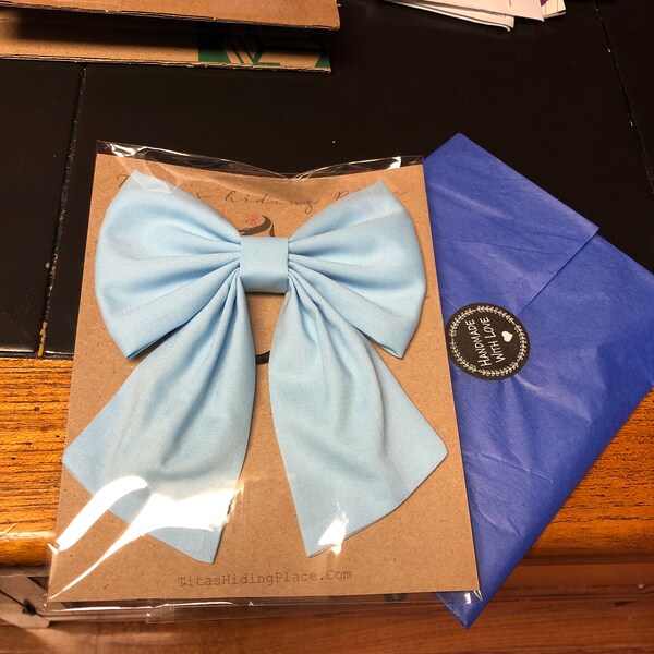 Light Blue Baby Bow, Baby Blue Hair Bow, Light Blue Hair Bow, Belle ...