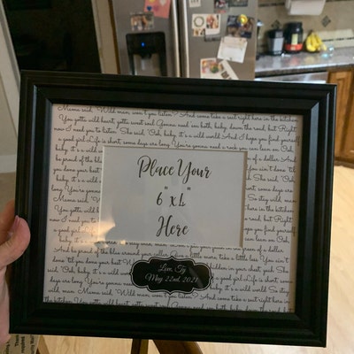 First Dance Lyrics Frame Mother Son Dance Lyric Picture Frame Mothers ...
