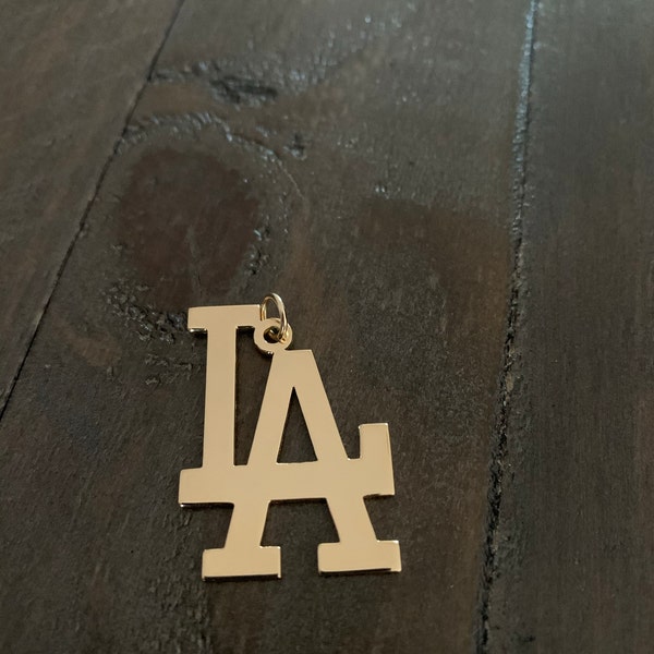 LA Logo Pendant Necklace Chain, LA Logo Jewelery,los Angeles Dodgers ...