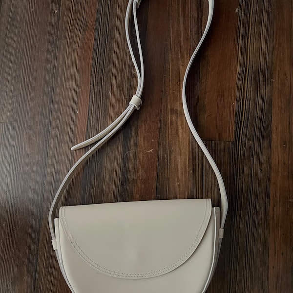 Crossbody Leather Bag, Shoulder Bag for Women, Half-round Bag, Leather ...