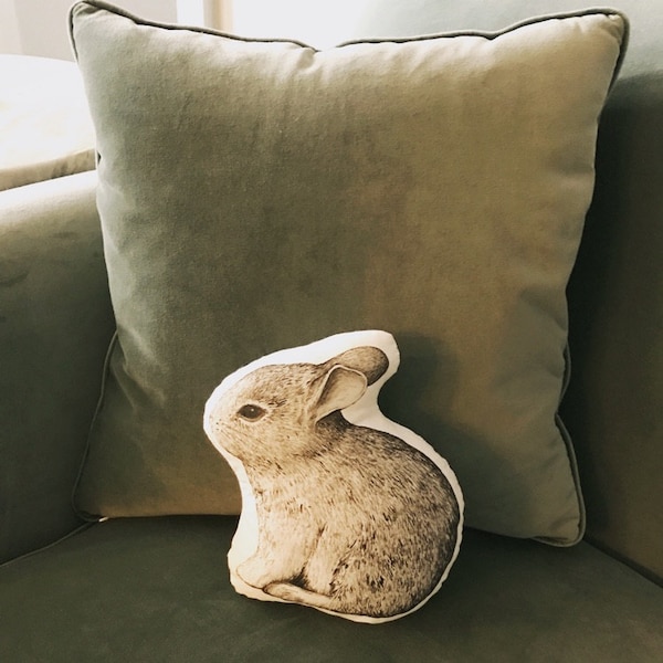 Bunny Pillow Rabbit Throw Pillow Soft Toy Plush Animal Shaped Stuffed ...