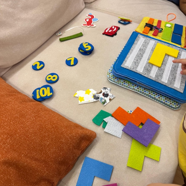 Quiet Book Toddler, Busy Book, Felt Montessori Book, Activity Sensory ...