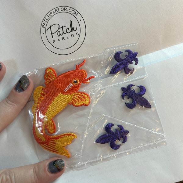 Koi Fish Applique Patch - Jinli Nishikigoi Niwa Japan Embroidered Badge ...