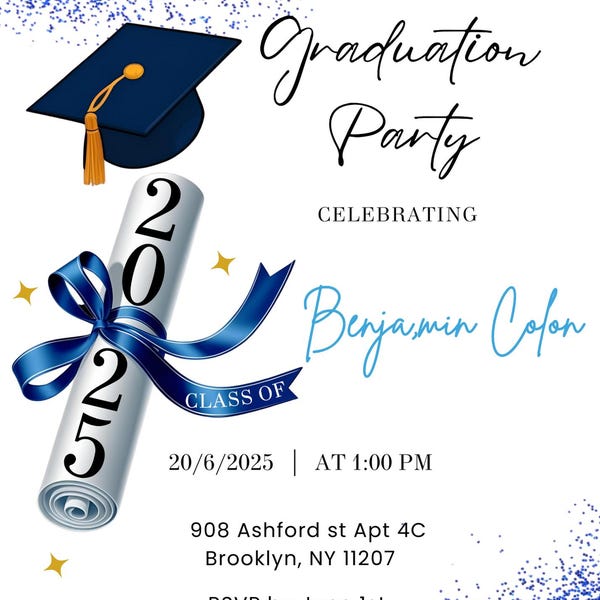 Modern Graduation Invitation | Class of 2025 Party Invite | Editable ...