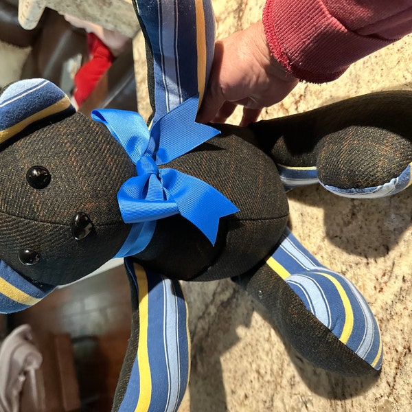 Memory BEAR - Handmade Keepsake Animal - Made From Love One's Clothing ...