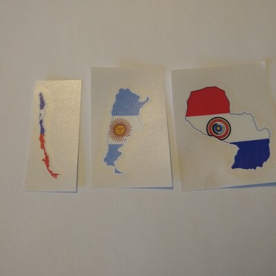 Chile Map Flag Silhouette Sticker for Laptop Book Fridge - Etsy