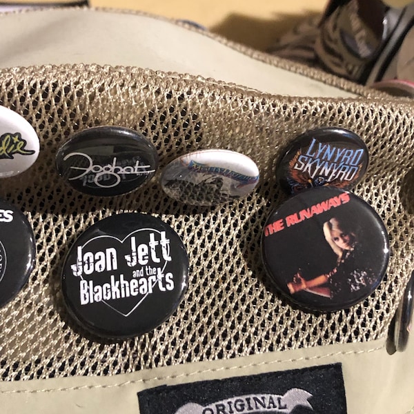 70’s, 80's, 90's Rock Band Pins, Custom Badges, Alternative, Punk ...