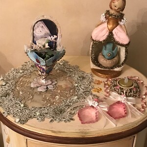 Lashed Frame of Picture of Godey's Ladies, the Bride, 8x8 Inches, by ...