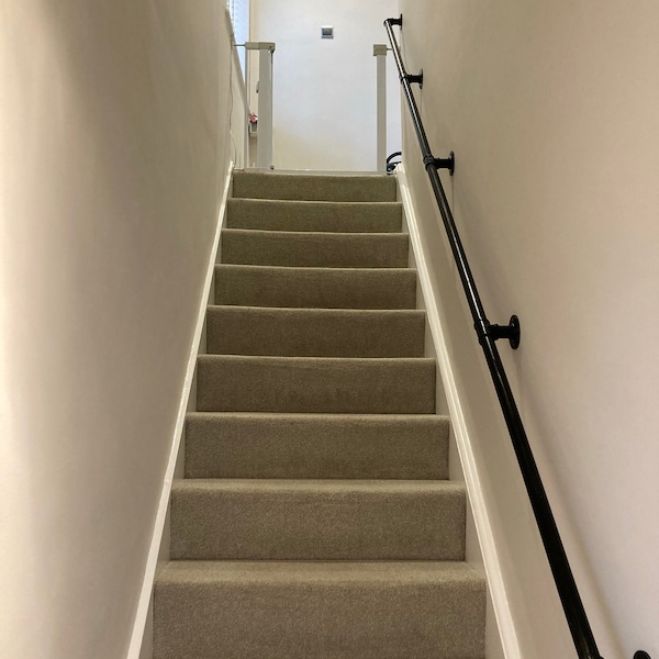 Industrial Vintage Stair Handrail - Rustic Cast Iron Bannister With ...