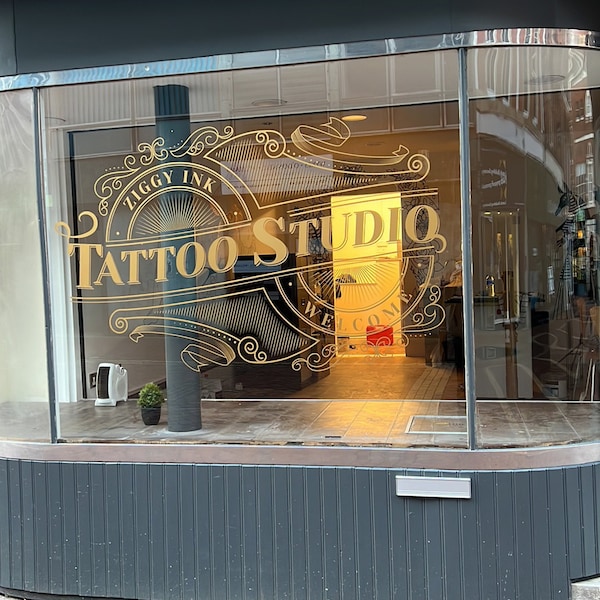 Tattoo Shop Window Sticker, Tattoo Studio Wall Decal, Tattoo Wall Vinyl ...