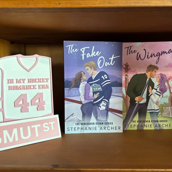 Hockey Romance | Sports Romance Sign | Bookish Sign | Bookish Decor ...