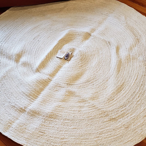 Extra Large Round Natural Jute Rug. Ecologic Jute Rug. Round Fiber Rug ...
