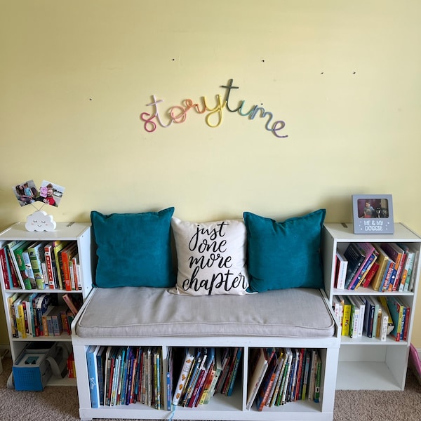 Curved Pastel Colours Storytime Wall Sign for Nursery , Kids Room ...