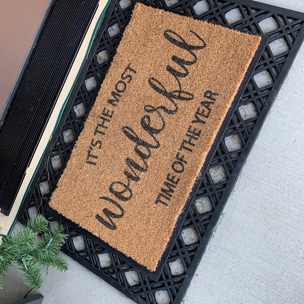 It's the Most Wonderful Time of the Year - Christmas Doormat - Holiday ...