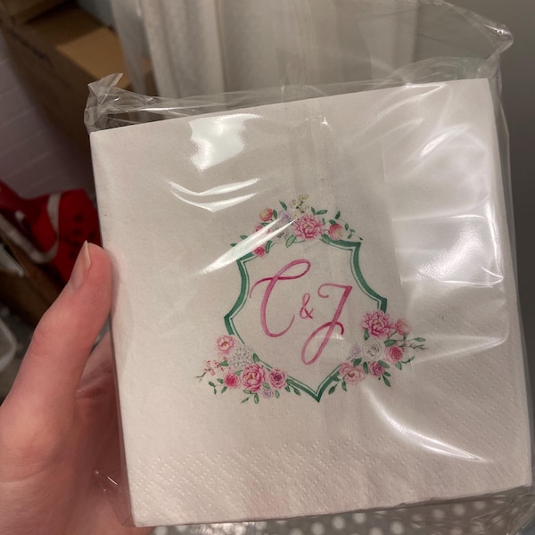 Custom Printed Napkins 3 Ply Premium Custom Cocktail Napkins Measure 4. ...