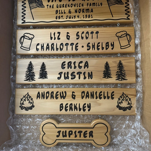 Outdoor Wood Sign Custom Camp Sign Personalized Camping Sign RV Decor ...