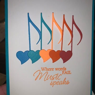 Music Card Music Love Card Love Note Card Music Speaks - Etsy
