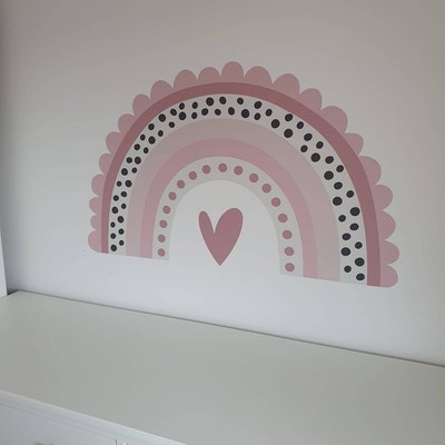 Extra Large Pink Rainbow Wall Sticker Decal Children's Nursery Wall Art ...