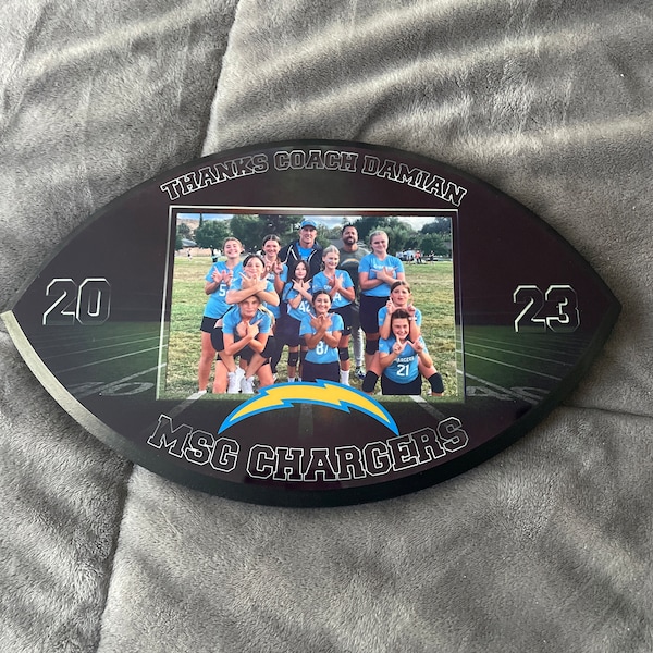 Personalized Football Shape Plaque. Makes for Great Team Gifts, Senior ...