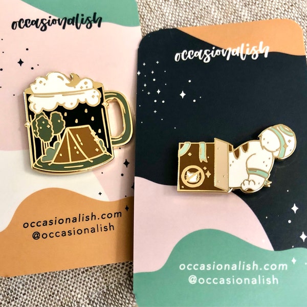 Camping Enamel Pin | Travel Enamel Pin | Outdoor Enamel Pin | Camping ...