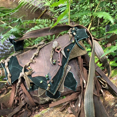 Leather Backpack Purse, Handmade Leather Bag, Leather Leaf Backpack ...